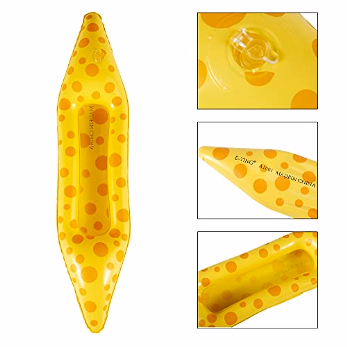 E-TING Beach Short Sleeve One Piece Swimwear Swimsuit with Toy Boat Ship Kayak Accessories for 12-inches Boy Doll