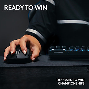 Logitech G PRO X TKL LIGHTSPEED Wireless Gaming Keyboard, Ultra-Portable Tenkeyless Design, LIGHTSYNC RGB, PBT keycaps, Linear Switches (GX Red) - Black