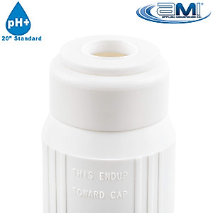 APPLIED MEMBRANES INC pH Neutralization Water Filter Cartridge | Calcite Filter to Raise Alkalinity of Low pH Water | 20" Standard Size Fits 20” Standard Filter Housing | H-F2520CALCITE (20" Standard)