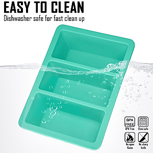 GDDGCUO Silicone Soup Freezer Container, 3 Pcs Soup Freezer Trays with Lid, Silicone Freezer Trays with Steel Frame, Perfect for Make 9 Piece 1 Cup Soup, Sauce, Broth at Once, Dishwasher safe