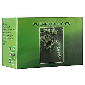 Solar Lights Outdoor Garden Decor, Large Hanging Lantern Waterproof Watering Can Landscape Lights Outside Decorations for Yard Front Porch Patio Backyard Gardening Gift for Mom Grandma Women Birthday