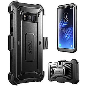 SUPCASE Unicorn Beetle PRO Series Phone Case for Samsung Galaxy S8 Plus, Full-Body Rugged Holster Case with Built-in SP for Galaxy S8 Plus (Black)