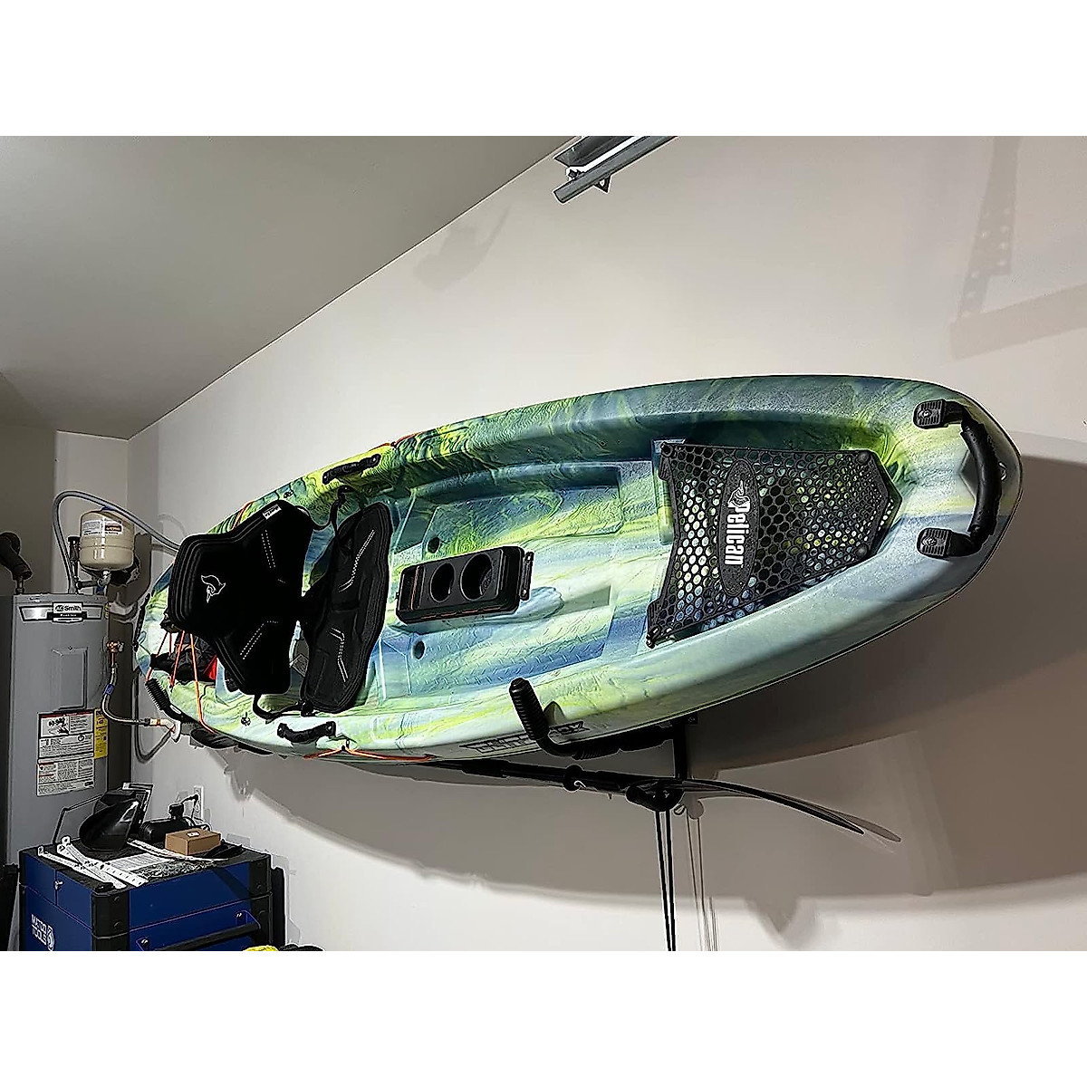 Onefeng Sports 80LBS Kayak Wall Hanger Wall Mount Kayak Storage Rack Swivel Rack Design Help You to Save The Garage Space - Extends 17” from Wall Suitable for Any Sized Kayaks,Canoes Boat