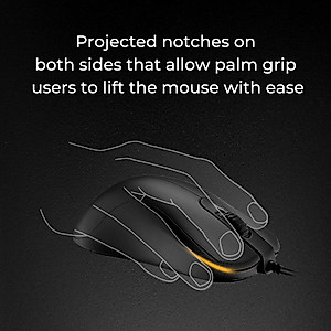 BenQ Zowie ZA11-B Symmetrical Gaming Mouse for Esports | Professional Grade Performance | Driverless | Matte Black Coating | Large Size