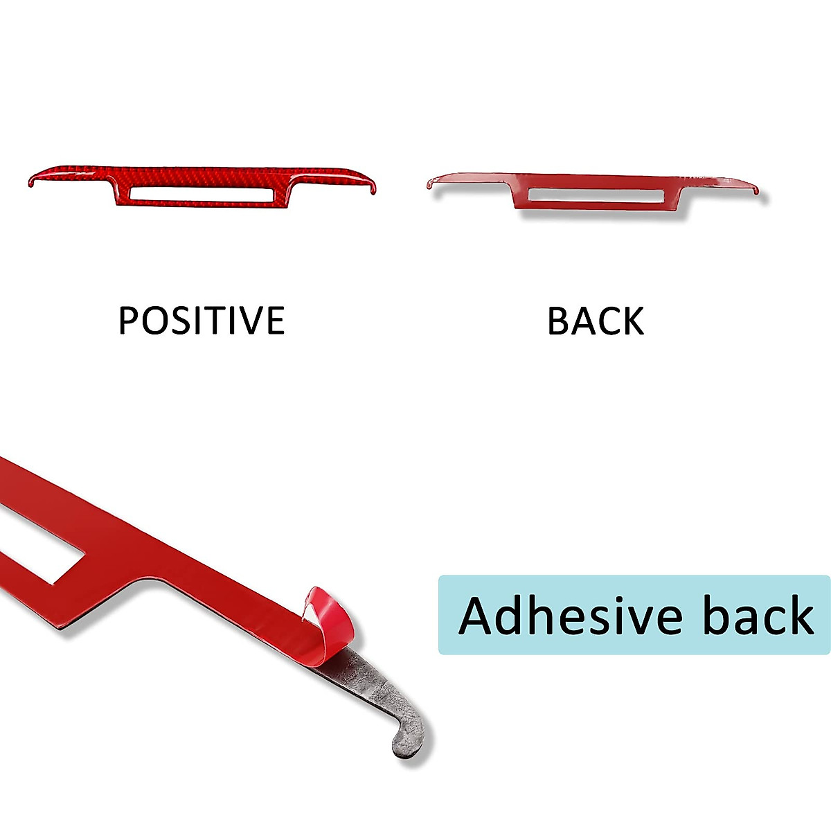 Agulier Compatible with Air Conditioner Switch Trim Panel Carbon Fiber Protection Frame Sticker Interior Accessories Decoration for Toyota Supra GR A90 A91 MK5 2019-2022(Red)