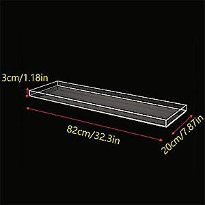 CXNGD Luxury Acrylic Bath Tray Transparent Waterproof Bathtub Trays Clear Bath tub Tray Caddy, 32.3 * 7.87 * 1.18in