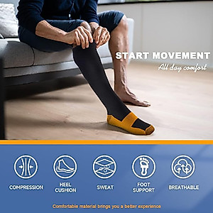bropite Compression Socks for Women & Men Circulation-Support Knee High Socks 20-30 mmhg-Best for Running,Medical,Nurse,Travel