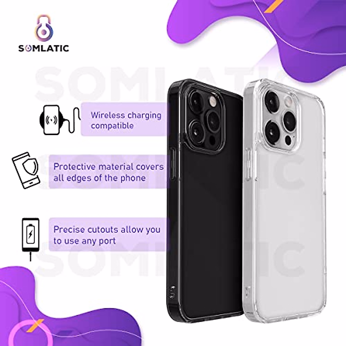 Somlatic Personalized Photo Phone Case Custom Picture Design Your Own Collage Phone Cover for Family Friends Couple Compatible with iPhone 14 13 12 11 Pro Max Mini XR XS X