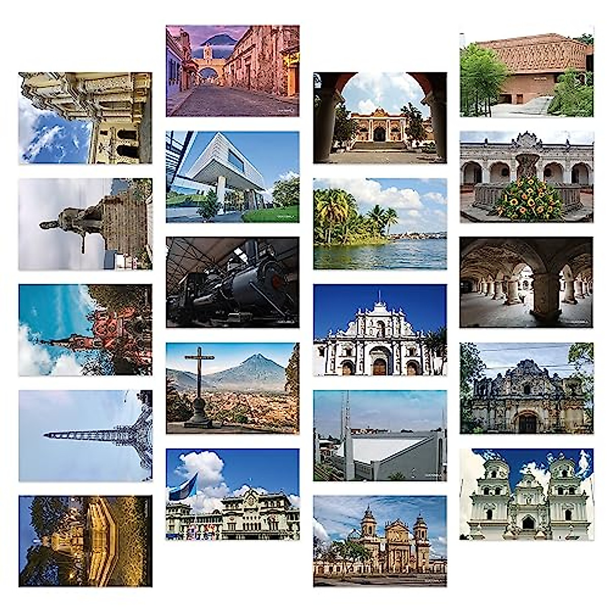 Dear Mapper Guatemala City Landscape Postcards Pack 20pc/Set Postcards From Around The World Greeting Cards for Business World Travel Postcard for Mailing Decor Gift