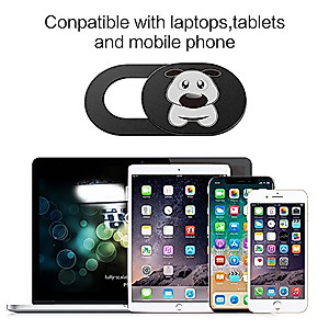 Haulonda Cute Webcam Cover Slide Ultra Thin 0.027in Web Camera Lens Shutter for Laptop/iPhone/iPad/Smartphone- Protection Against Surveillance(3Pack)