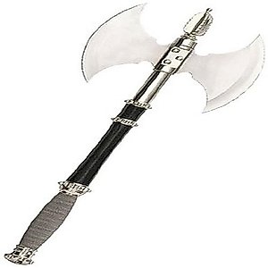 BladesUSA HK-079A Fantasy Medievel Battle Axe with Display Plaque, 21-Inch Length