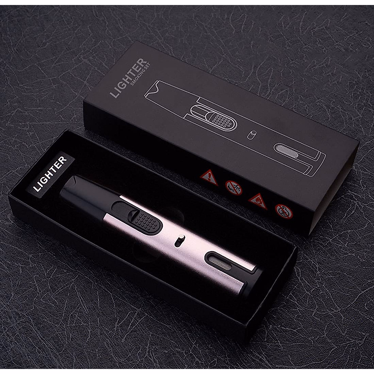 Dual Jet Torch Lighter,1300℃ Kitchen Torch Refillable Butane Adjustable Flame Visible Gas Window Cooking Torch for Cigar Cigarette,DIY,BBQ,Welding,Pink