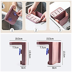 Multifunction Sink Drain Basket - Universal & Foldable - Sink Trash Holder Sink Side Storage Drainer Strainer Basket (Gray)