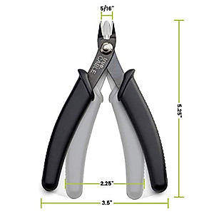 trueCABLE Precision Sharp Flush Cutter, 5” Side Cutting Pliers, Hardened Carbon Steel Tool, Durable Construction, Cut Wire Up To 16 AWG