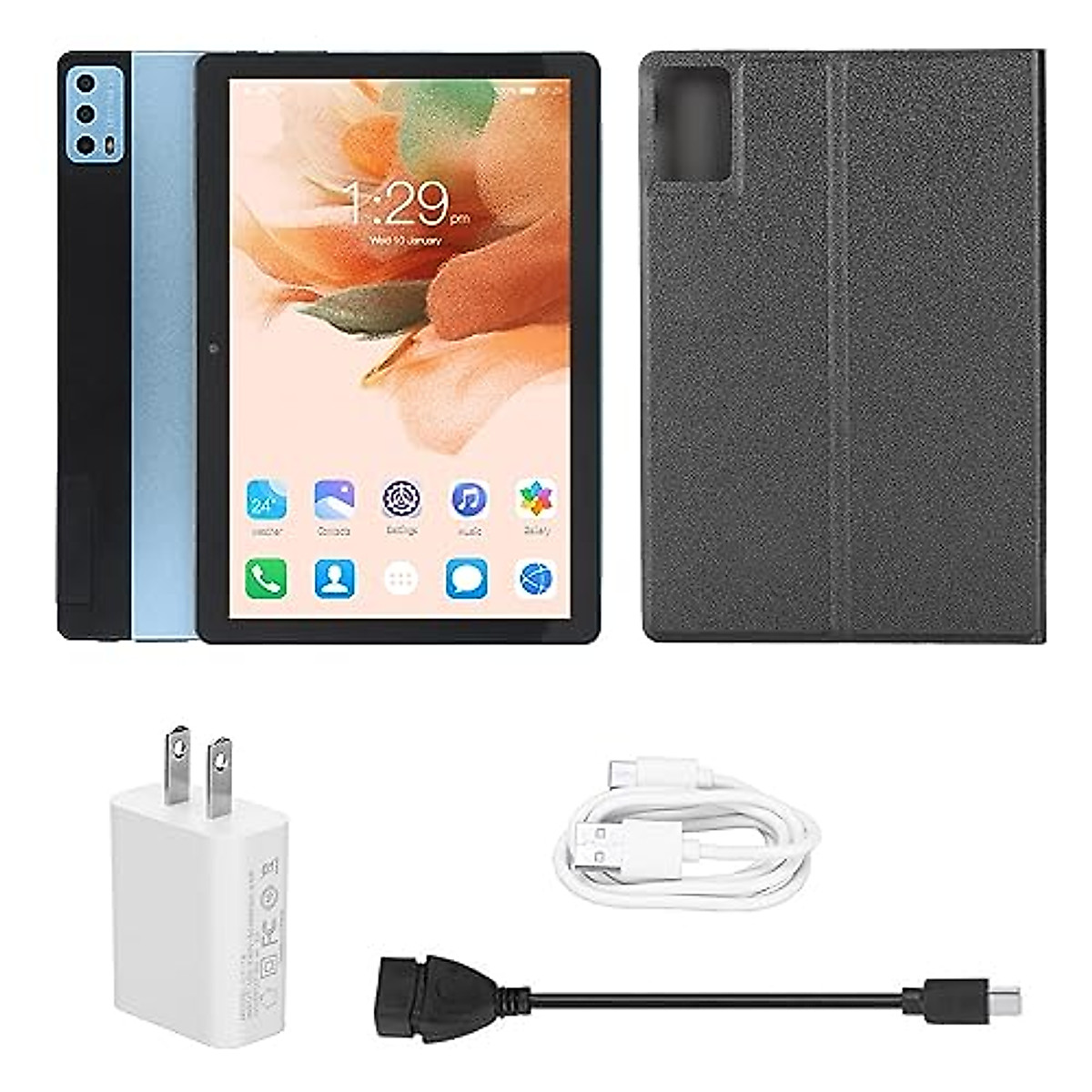 SHYEKYO Gaming Tablet, Aluminum Alloy Octa Core CPU 8MP 16MP HD Camera Tablet 10.1 Inch FHD for Production (US Plug)