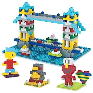 PicassoTiles 512 PCs Grand Playset Magnetic Tiles and Building Block Combo Creative Buildings & Figures Such as Bridges Hearts Unique Characters & More Educational STEM Toys Learning Activity Ages 3+