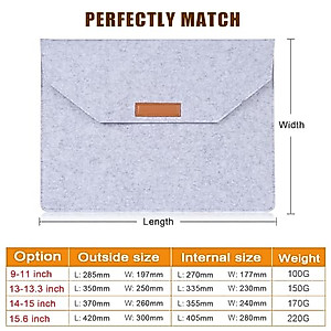 Tablet PC Case Laptop Sleeve Bag Compatible with MacBook Air/Pro, 13-13.3 inch Notebook,Slim Laptop Cover Computer Carrying Bag Compatible with Men Women with Pocket Protective Cover (Color : Gray)