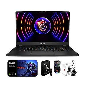 EXCaliberPC 2023 MSI Titan GT77HX 13VH-046US (i9-13980HX, 64GB RAM, 2TB NVMe SSD, RTX 4080 12GB, 17.3" 4K UHD, Windows 11 Pro) Gaming Laptop