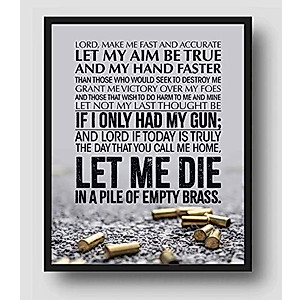 "Lord, Make Me Fast & Accurate" Gun Prayer Wall Art Sign -11 x 14" Pro Second Amendment Poster Print-Ready to Frame. Rustic Decor for Home-Man Cave-Garage-Shop. Perfect Gift for All Gun Owners!