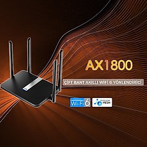 Cudy New AX 1800Mbps WiFi 6 Mesh Router, AX1800 2.4G 5G Gigabit Wireless Internet Router for Home and Office, Gaming, VPN Router, OpenWRT, OpenVPN, Long Range, X6