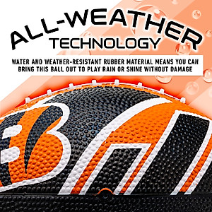 Franklin Sports NFL Cincinnati Bengals Football - Youth Football - Mini 8.5" Rubber Ball - Perfect for Kids - Team Logos and Colors