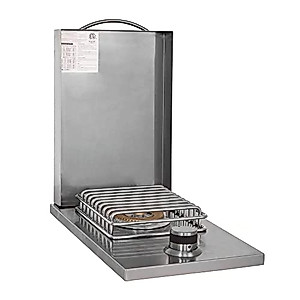 Blaze Grills BLZ-SB1-LP 12,000 BTU Drop In Stainless Steel Conventional Propane Gas Single Side Burner Cooking Accessory with Closing Shield Cover