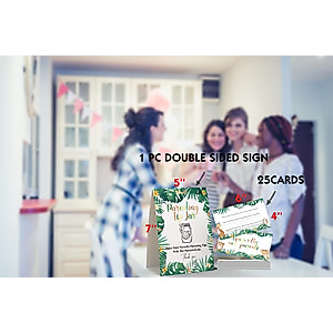 Advice for New Parents, Parenting Advice Card, Baby Shower Party, Tips for the Parents To Be，Includes a 5x7 Standing Sign and 25 4x6 Advice Cards(JYC036)