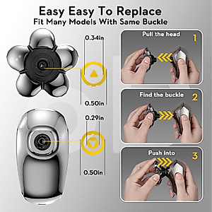 Kibiy 6D Blade Replacement Heads,Electric Shaver Replacement Head for Electric Razor for Men Wet and Dry Compatible Many Models Waterproof Head Razor-Silver