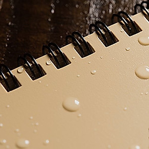 Rite in the Rain Weatherproof Side Spiral Notebook, 4.625" x 7", Tan Cover, Universal Pattern, 3 Pack (No. 973TL3)