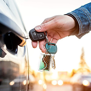 Kulannder 30 PCS Photo Insert Keychains, Acrylic Clear Blank Keyrings Picture Frame Keyring with Split Ring for Personalised Custom and Passport Photo Size, 1.57 Inch by 2.36 Inch