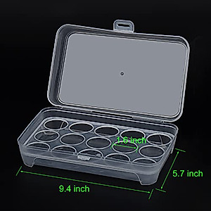 Simthread Storage Box/Organizer/Case Stackable Clear 10 Options for Holding Home Embroidery & Sewing Thread and Other Embroidery Sewing Crafts (Case for Holding 15 Spools)