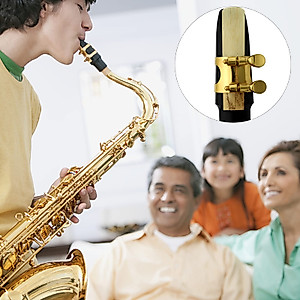 31 Pieces Alto Saxophone Mouthpiece Kit Includes Saxophone Mouthpiece with Metal Ligature,Saxophone 2.5 Reeds Cushions and Plastic Cap