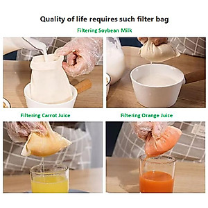 20pcs of Washed Organic Cheesecloth Bag for Straining Food,Yogurt,Juice,Cold or Hot Brew Coffee & Tea,Soup,Butter,Wine,Nut Milk,7x11inches,Natural color