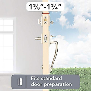 Baldwin Torrey Pines, Front Entry Handleset with Interior Lever, Featuring SmartKey Deadbolt Re-Key Technology and Microban Protection, in Satin Nickel