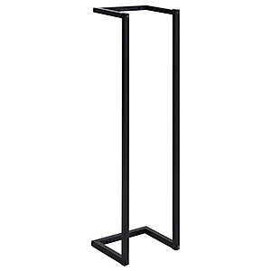 vidaXL Iron Towel Rack - 9.8"x7.9"x37.4" - Wall-Mounted, Sleek Black Design for Modern Bathrooms, Durable and Easy Assembly Required