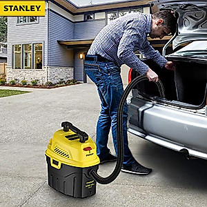 Stanley SL18910P-3 Wet/Dry, 3 Gallon, 3 Horsepower, Portable Car Vacuum, 3.0 HP AC, Black+Yellow