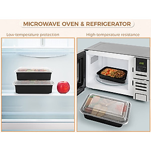 Golden State Art, 25 Pack 32 Oz Meal Prep Container, 1-Compartment Lunch Bento Box with Lid, BPA Free, Freezer, Microwave, Dishwasher Safe, Reusable