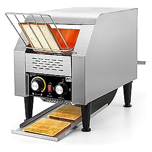 Commercial Toaster Conveyor 150slices/h Restaurant Toaster for Bun Bagel Bread Heavy Duty Stainless Steel Conveyor Toaster