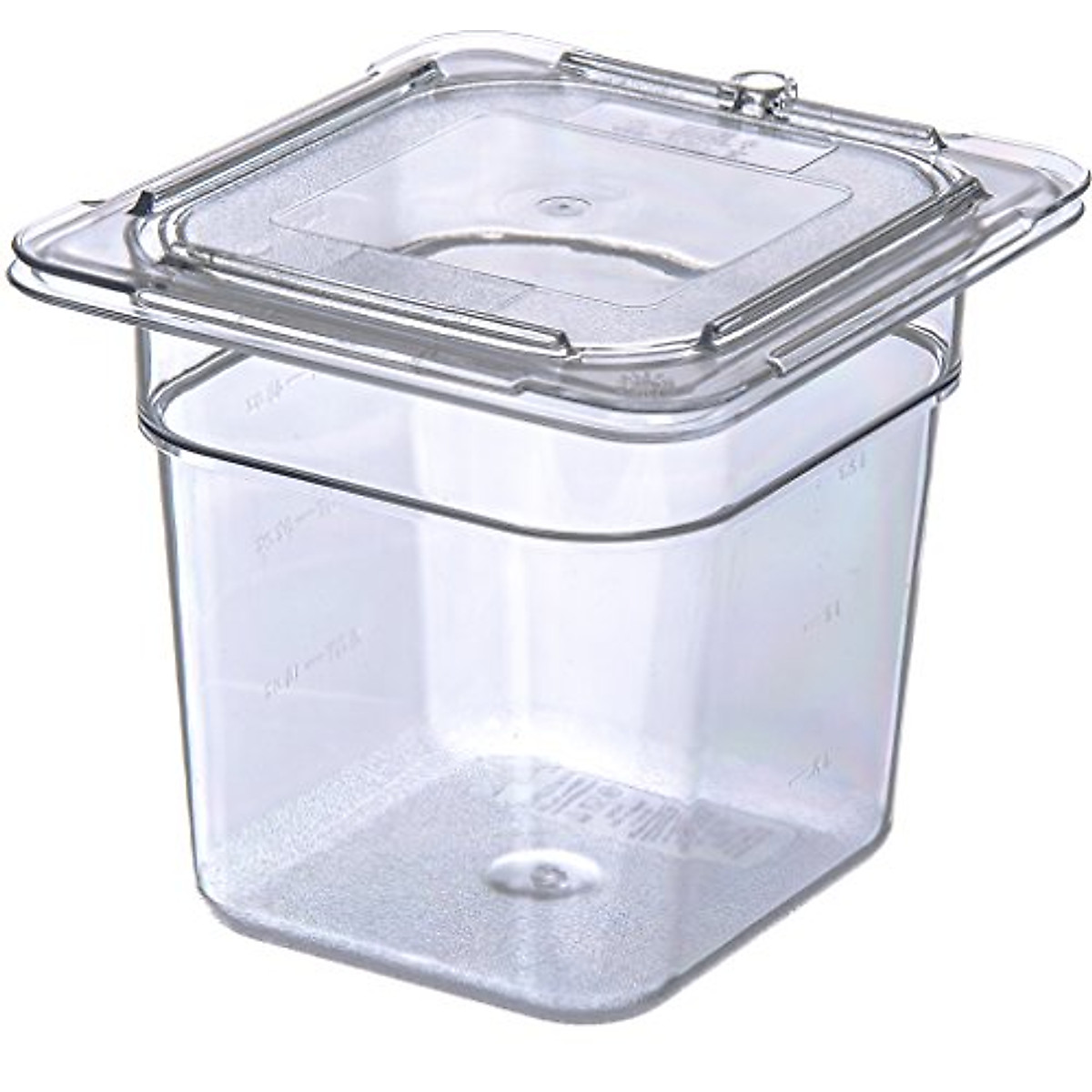 Carlisle FoodService Products Plastic Food Pan 1/6 Size 6 Inches Deep Clear