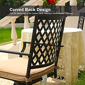 MEOOEM 2 Piece Patio Swivel Dining Chairs, Gift for Christmas, Outdoor Furniture Set for Garden Backyard Bistro