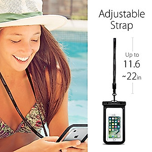 Spigen Universal Waterproof Case Pouch Dry Bag Designed for Most Cell Phone & Accessories Black