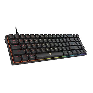 DREVO Calibur V2 TE RGB 60% Wired Mechanical Gaming Keyboard, 71-Key Small Compact, Work for PC/Mac, Detachable USB Type-C, Outemu Red Switch, Black