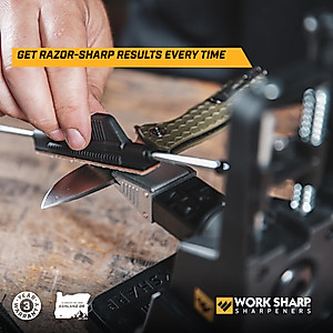 Work Sharp Precision Adjust Elite Knife Sharpener Including Additional Sharpening Stones and Carry Case