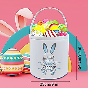 Personalized Easter Basket Customized with Name Custom Canvas Buny/Cow/Unicorm Baskets Blanks Tote Gift