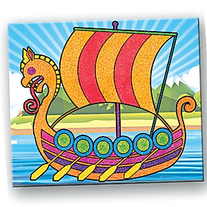 Toykraft Sand Art Kit for Kids, Toddler Arts and Crafts Activity Kits Age 3-5 - Ships