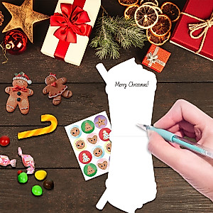 ceiba tree 36Pcs Christmas Gingerbread House Cards Festive Winter Holiday Greeting Cards with Envelopes and Stickers Die Cut