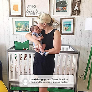 Delta Children Tribeca 4-in-1 Baby Convertible Crib + Serta Perfect Slumber Dual Sided Recycled Fiber Core Crib & Toddler Mattress - Waterproof, Hypoallergenic, GREENGUARD Gold Certified, Bianca White