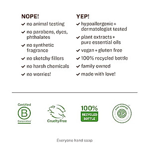 Everyone Liquid Hand Soap, 12.75 Ounce (Pack of 3), Meyer Lemon and Mandarin, Plant-Based Cleanser with Pure Essential Oils