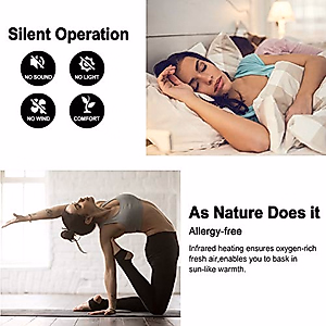 Thermoflow Far Infrared Space Heater with No Glare, Electric Indoor/Outdoor Ceiling/Wall Heater, Quiet Patio Heat with Timer & Remote, HS1800NA 1800W / 900W at 240 Volts Hard Wired