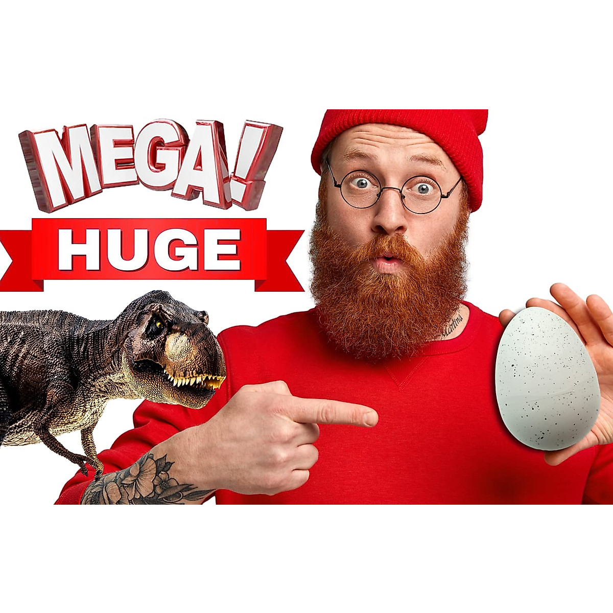 JA-RU Giant Dinosaur Egg Growing Toys (1 Eggs Assorted) Magic Surprise Hatching& Grow in Water Animals for Kids, Boys & Girls. Bulk Jurassic Party Favors Easter Basket Fillers. 1747-1s